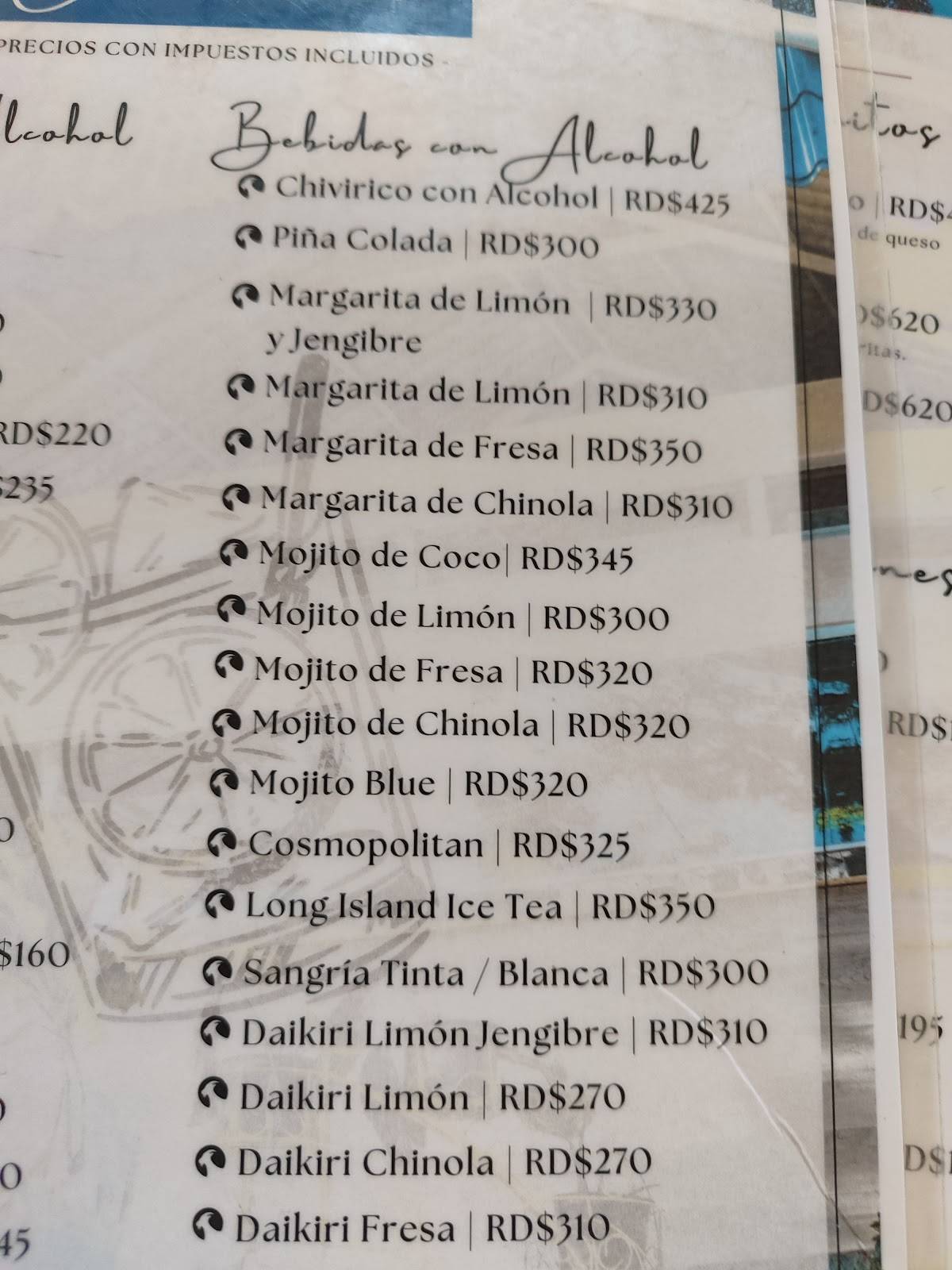 Menu at La Chivería de Yaguate restaurant, Dominicana