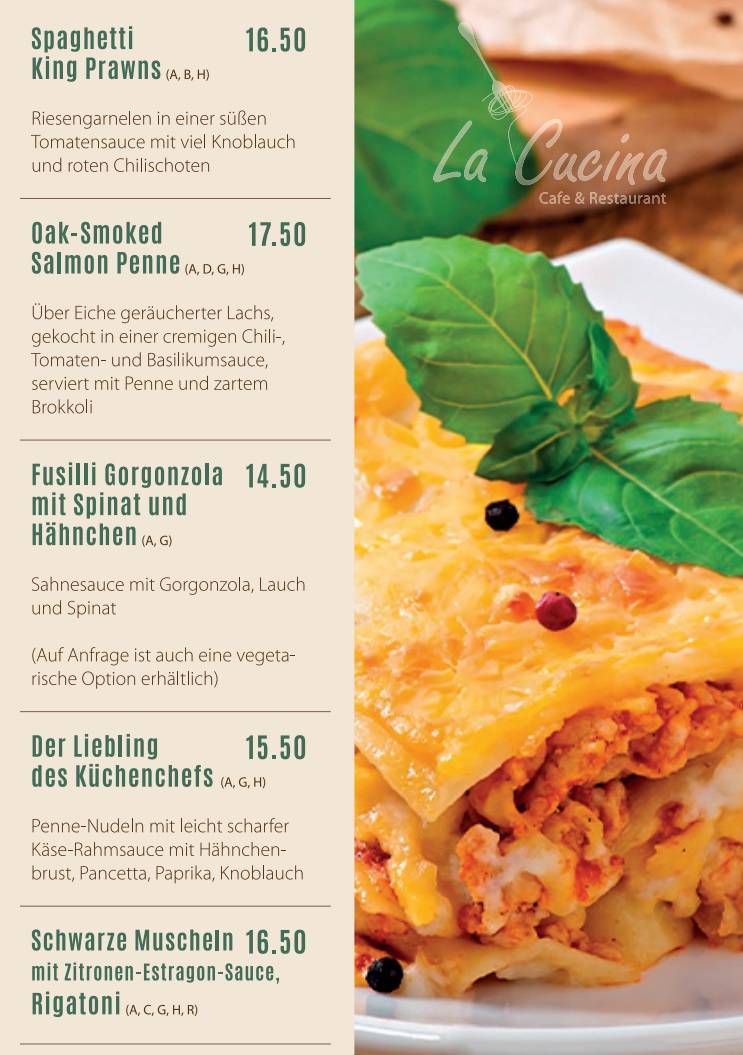 Menu at La Cucina Cafe & Restaurant Mayrhofen, Mayrhofen