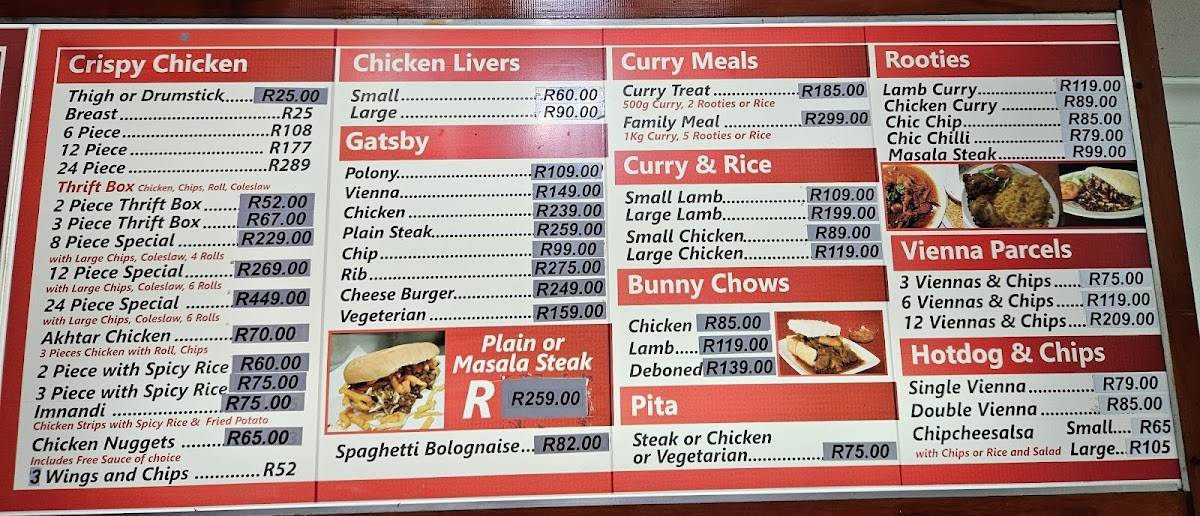 Menu at La Fiesta the Big Taste restaurant, Port Elizabeth