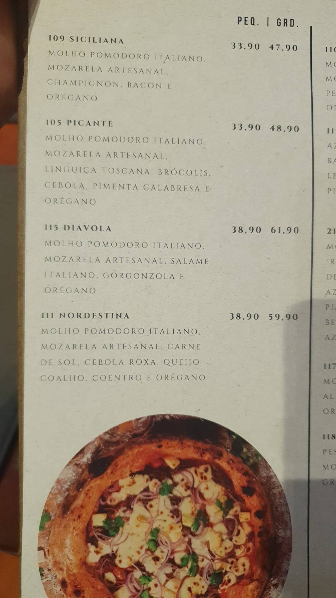 Menu em La Fiorita Pizza restaurante, Fortaleza