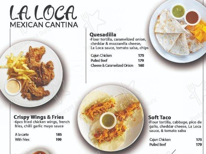 Menu at La Loca Mexican Cantina, Pasig, C. Junction Lifestyle Park