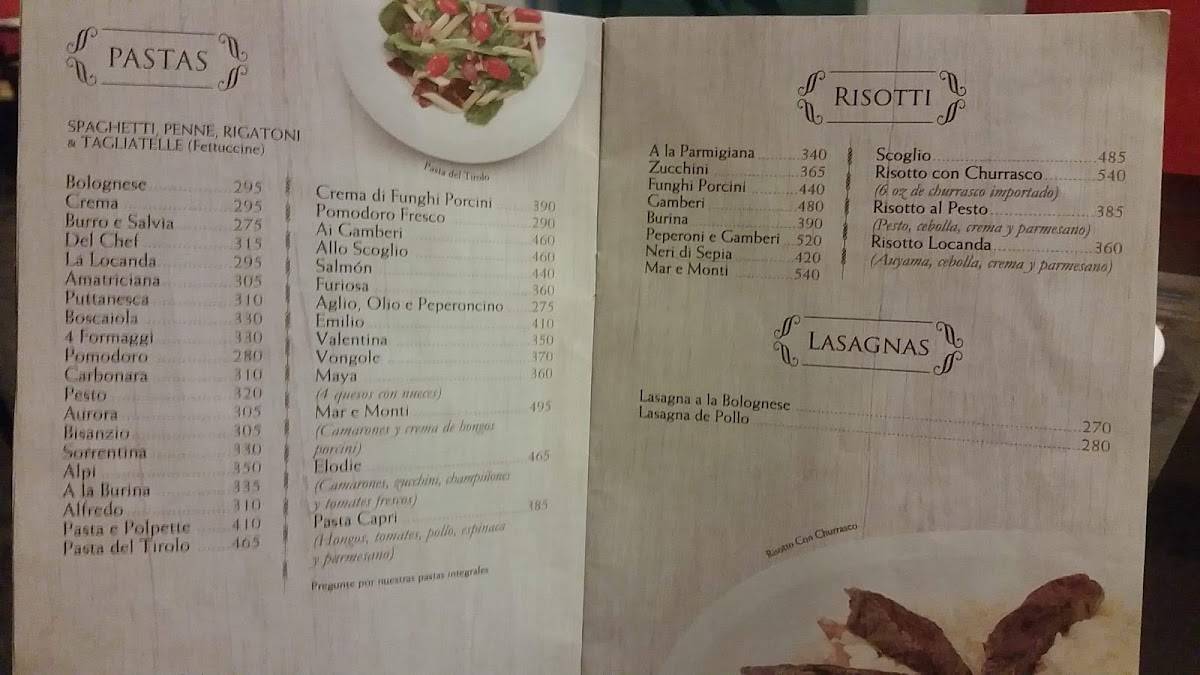 Carta del restaurante La Locanda - Bella Vista, Santo Domingo, 2 local