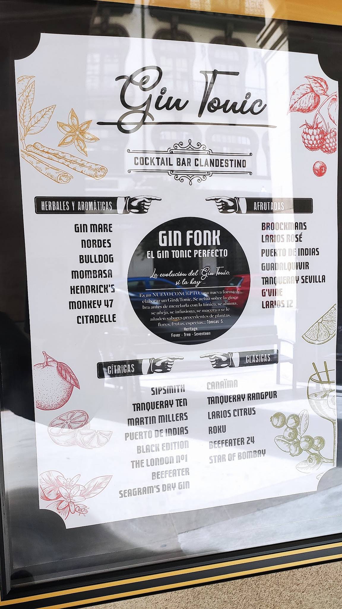 Carta del pub y bar La Nevera del Tarantino, Gijón