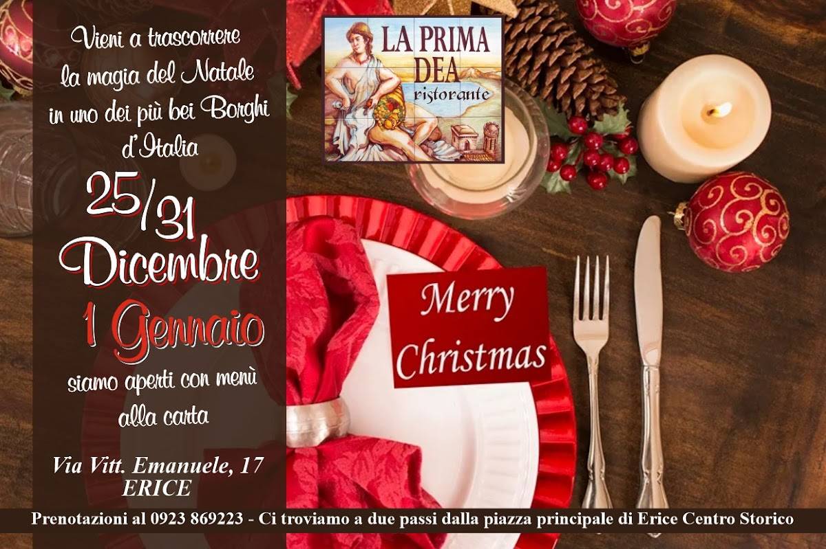 Menu da RISTORANTE LA PRIMA DEA, Erice