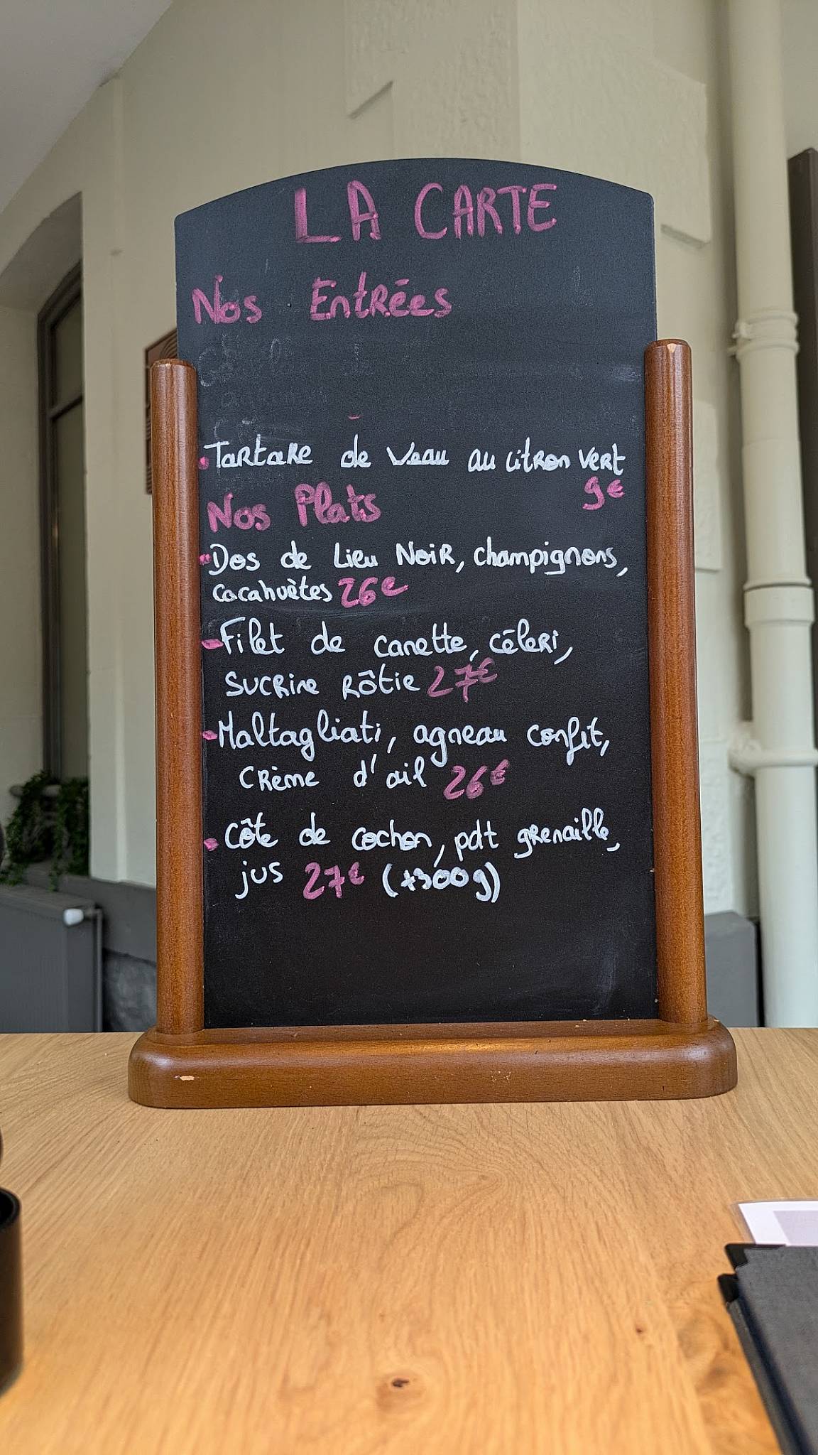 Menu au Restaurant La passerelle, Cluses