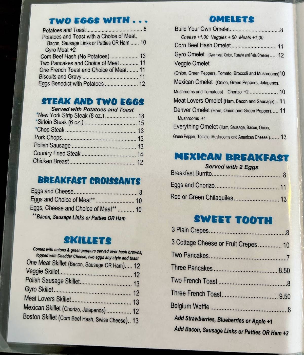 Menu at Landmark by the Lake pub & bar, Cudahy