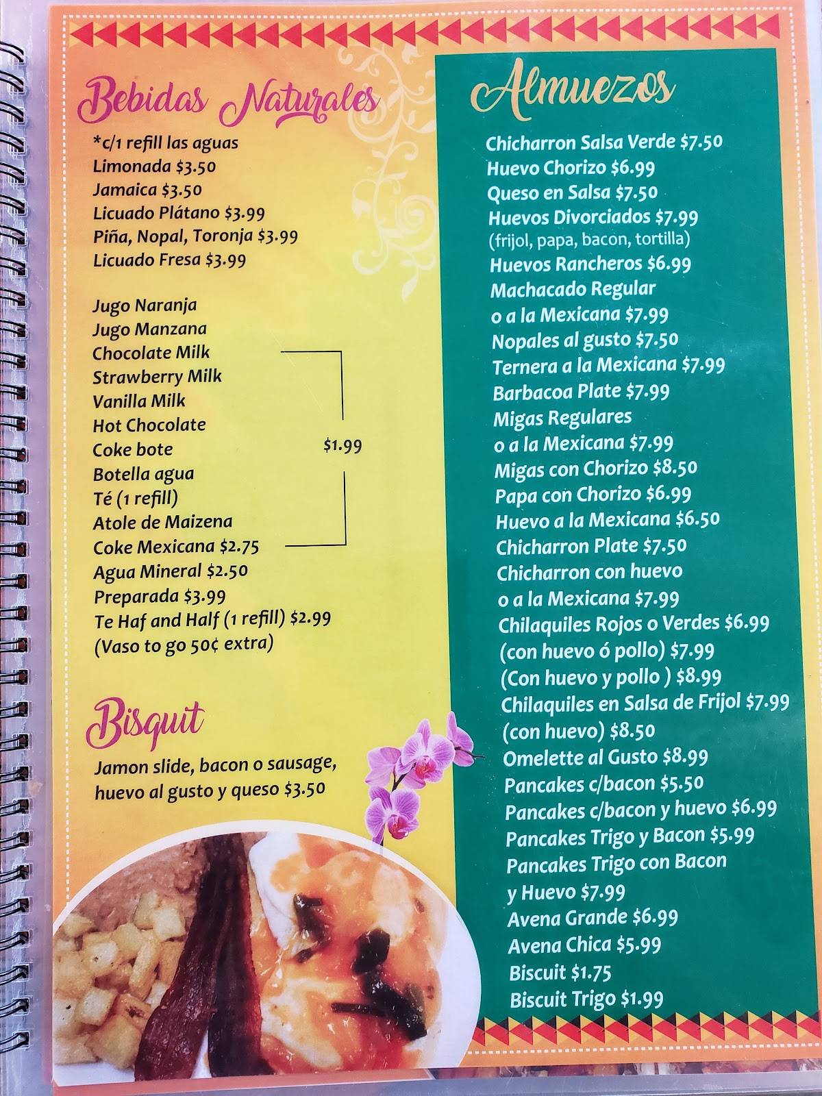Menu at Las Flores Restaurant #2, Laredo