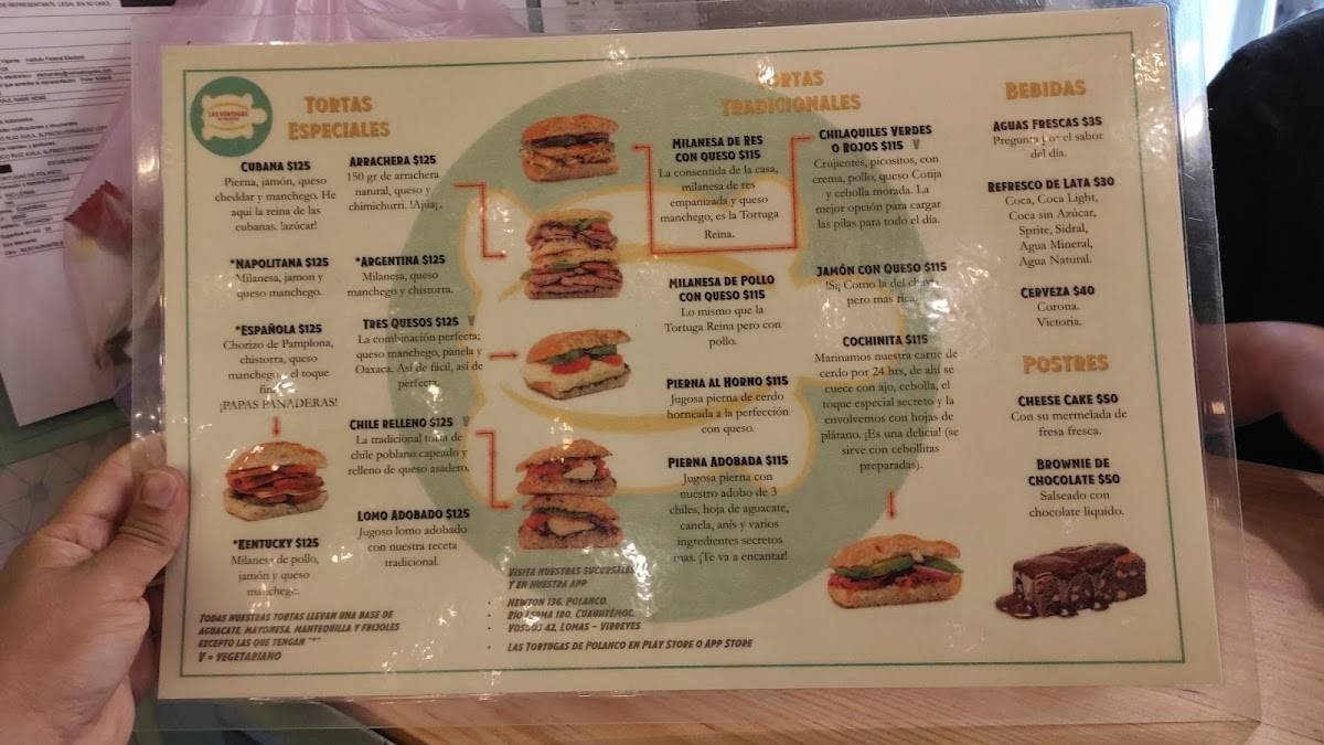 Carta del restaurante Las Tortugas del Polanco, Ciudad López Mateos, C ...