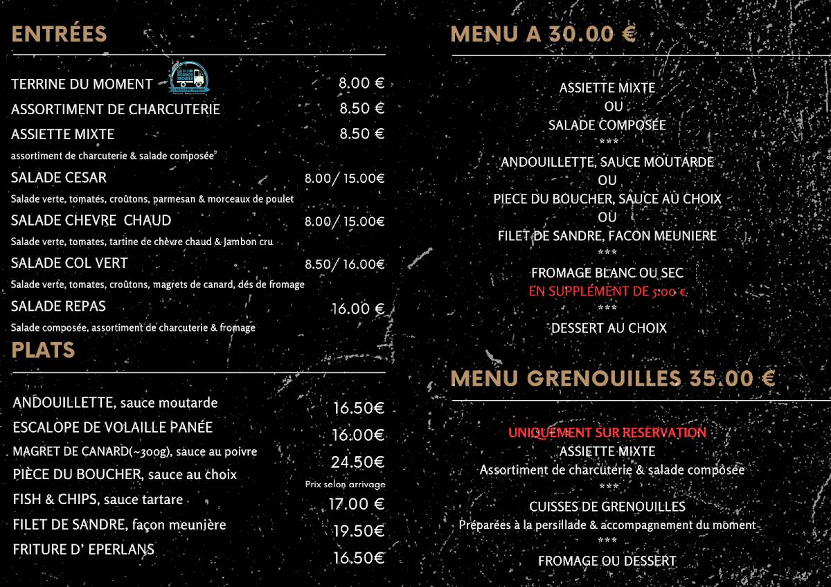Menu au Le Col Vert restaurant, Murs-et-Gélignieux