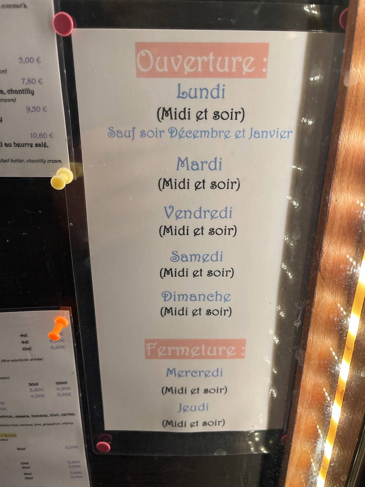 Menu au Le Dol'Mène aux Saveurs restaurant, Dol-de-Bretagne