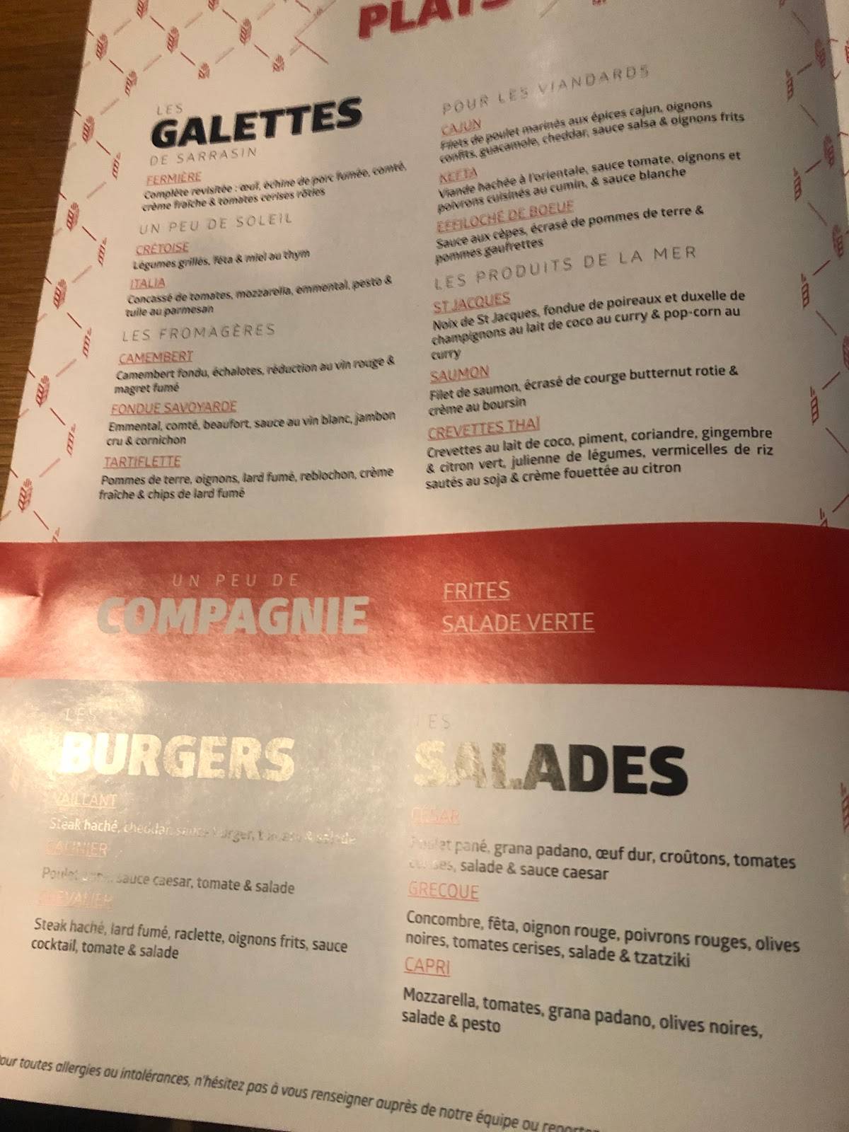 Menu au Le Patacrepe Béziers restaurant, Béziers