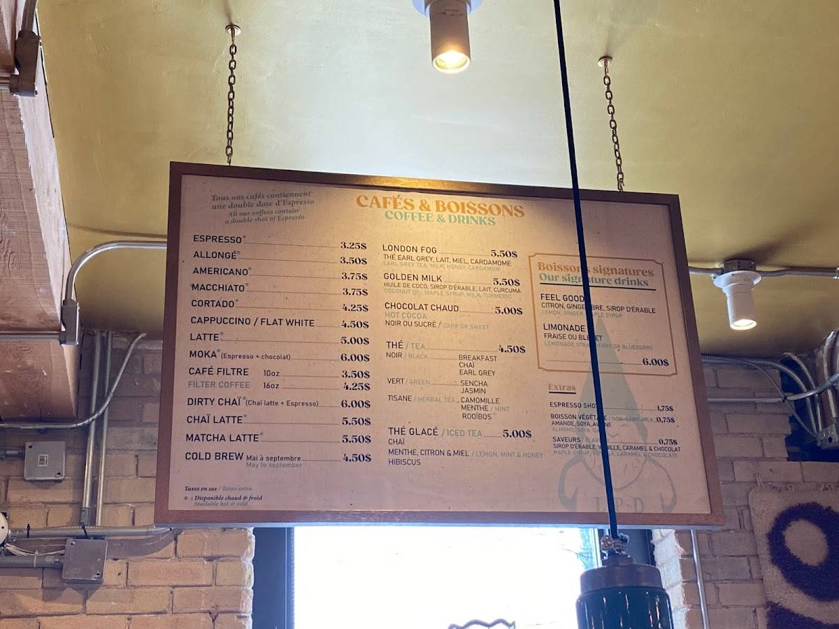 Menu au Le Petit Dep - Café-Buvette, Montréal, 300 Rue de la Montagne