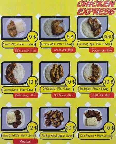 Menu at Le-pi Chicken Express, Istanbul, Mustafa Mazhar Bey Sokağı 87/B