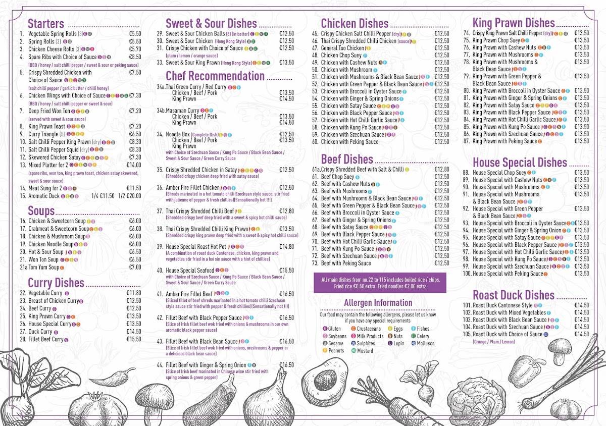Menu at Lemon Tree restaurant, Carrigaline