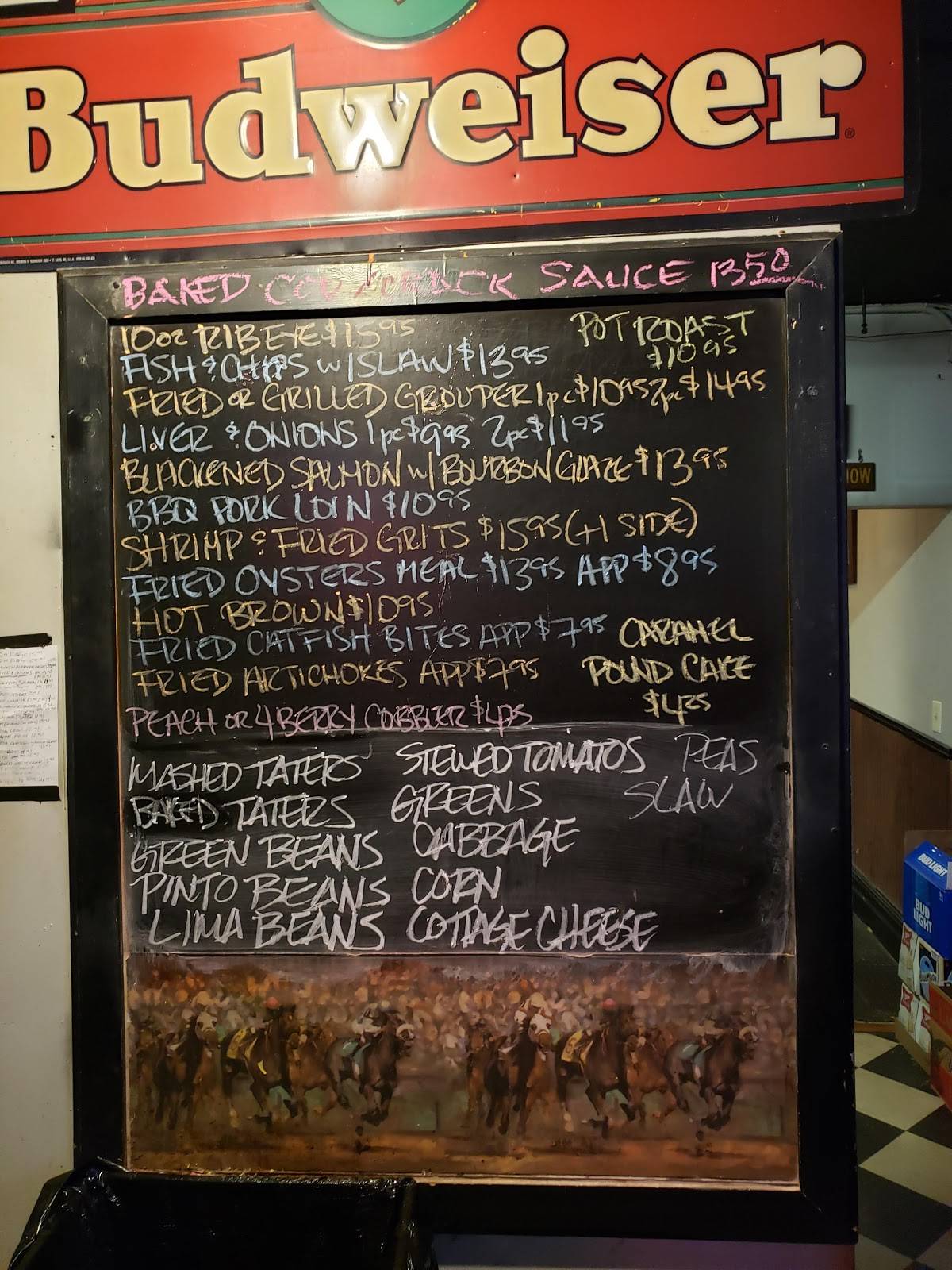 Menu at Thoroughbred Restaurant, Lexington