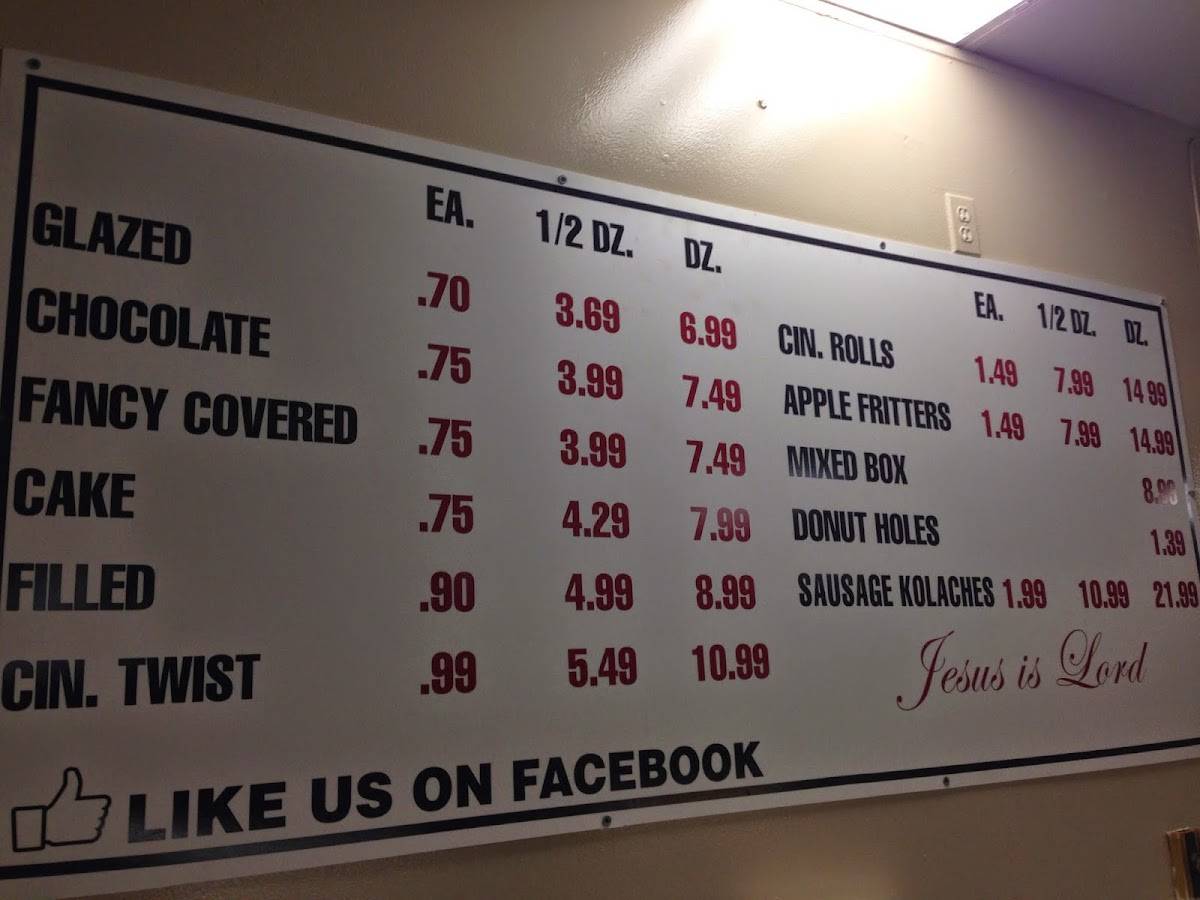Menu at Lickin Good Donuts, Saraland, 602 Saraland Blvd S