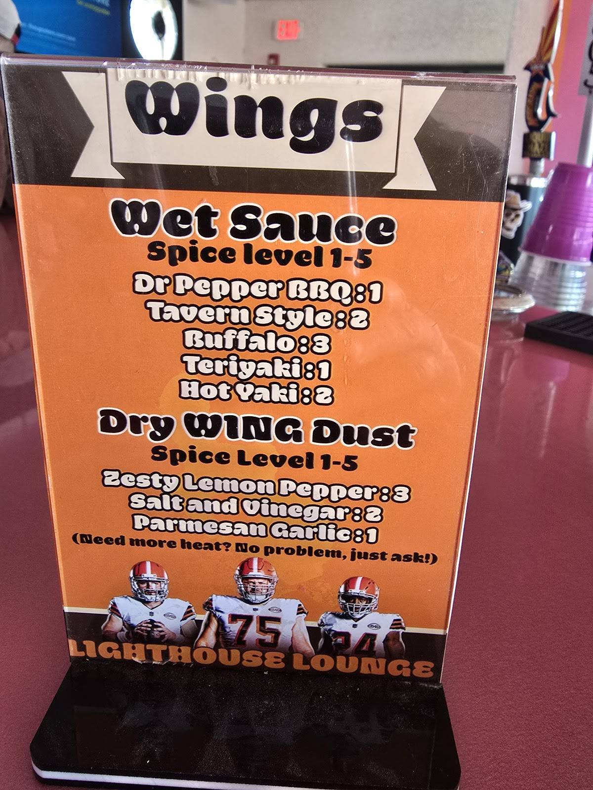 Menu at Lighthouse Lounge pub & bar, Lake Havasu City