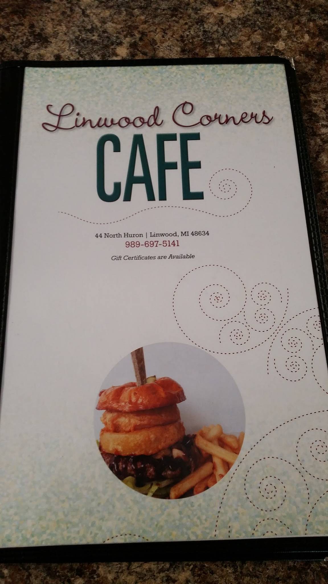 Menu at Linwood Corners Cafe, Linwood