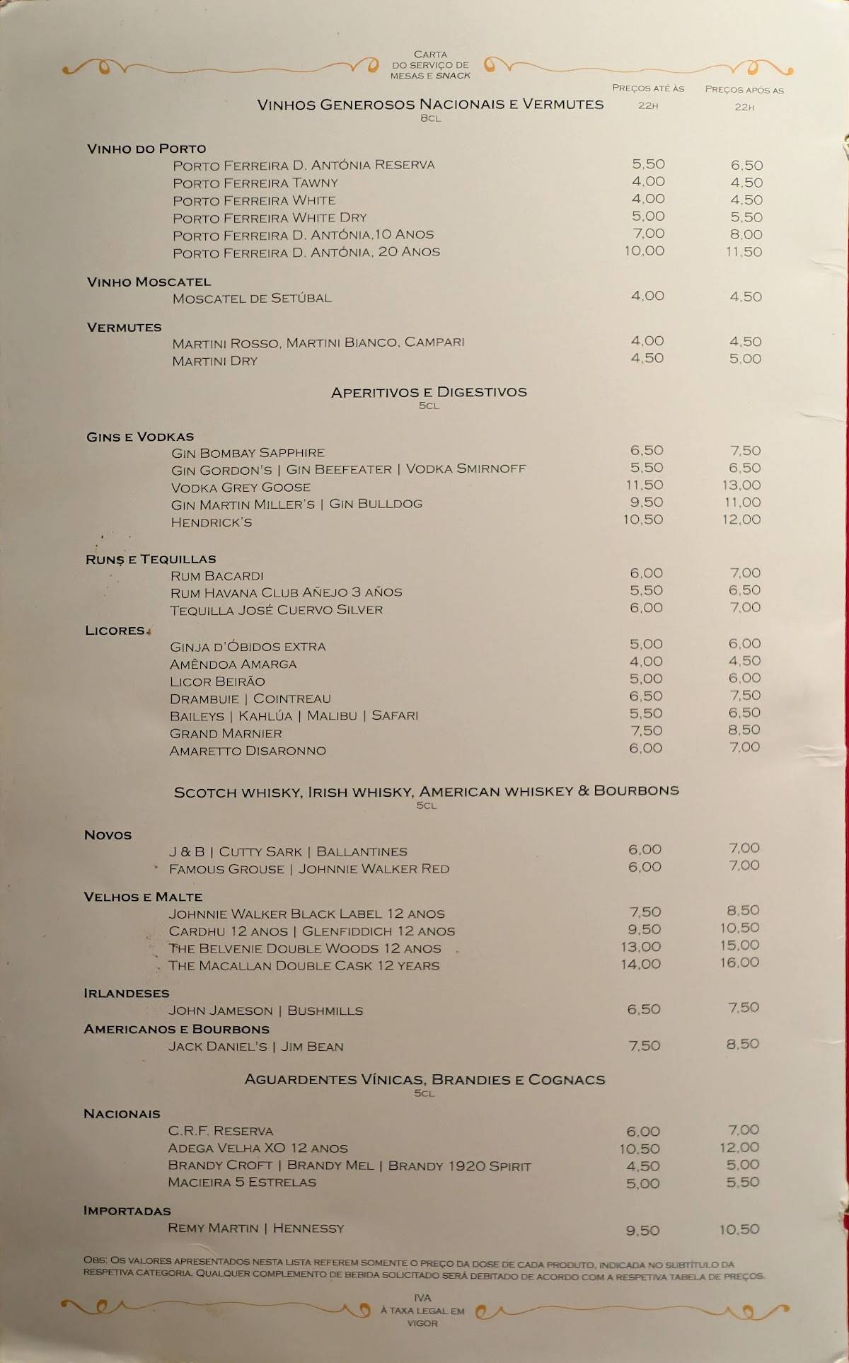 Menu em Galeto restaurante, Lisboa