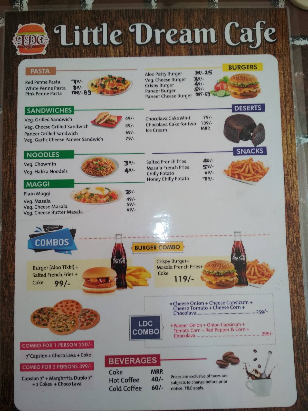 Menu at Little Dream Cafe, Jaipur, 105, Shiv Marg