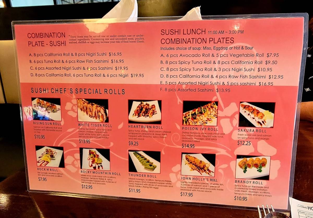 Menu at Little Holly's Asia Cafe, Littleton