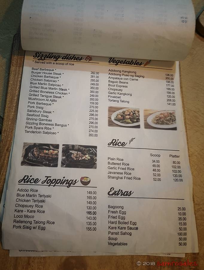 Menu at Little Quiapo desserts, Quezon City