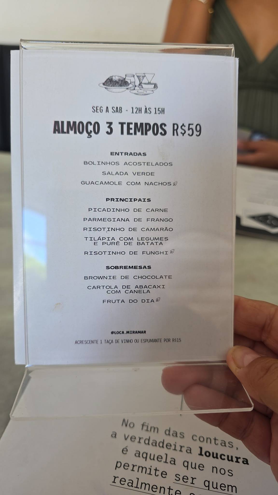 Menu em Loca Como Tu Madre restaurante, João Pessoa