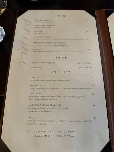 Menu at LockKeepers restaurant, Valley View