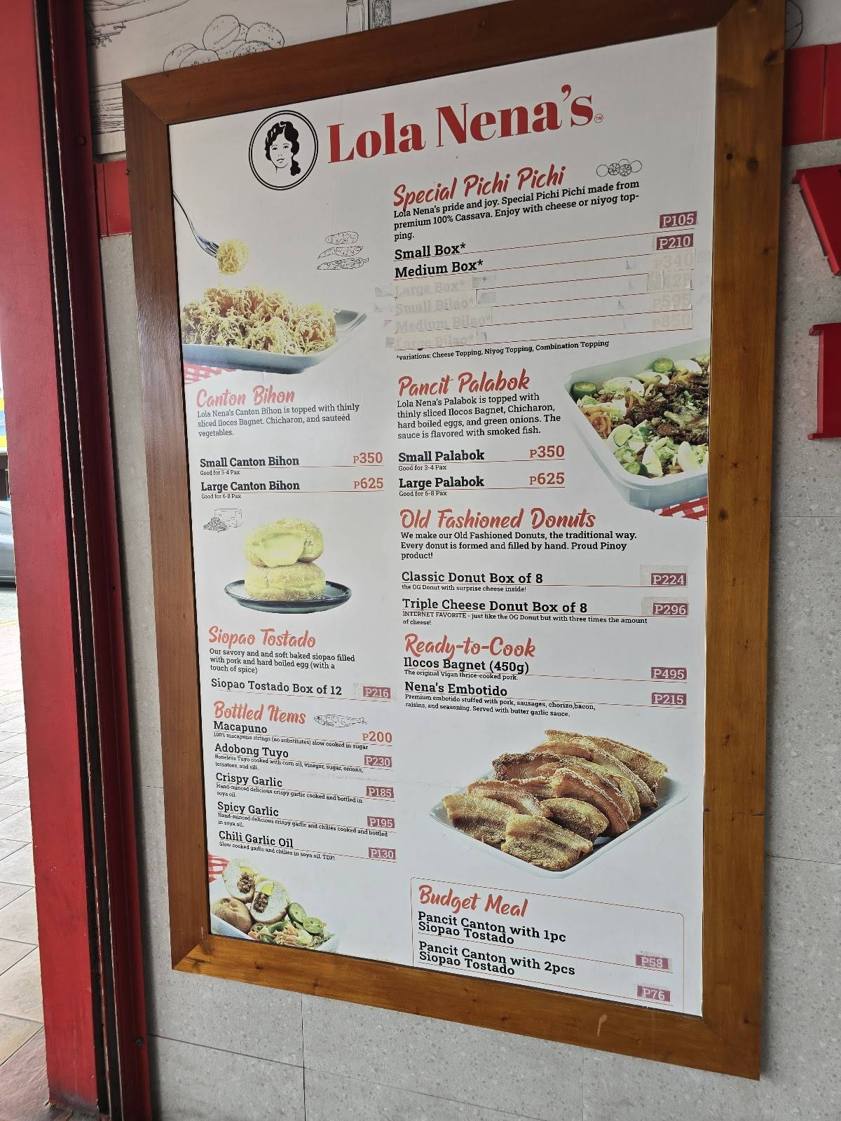 Menu at Lola Nena's - San Fernando, Pampanga, San Fernando