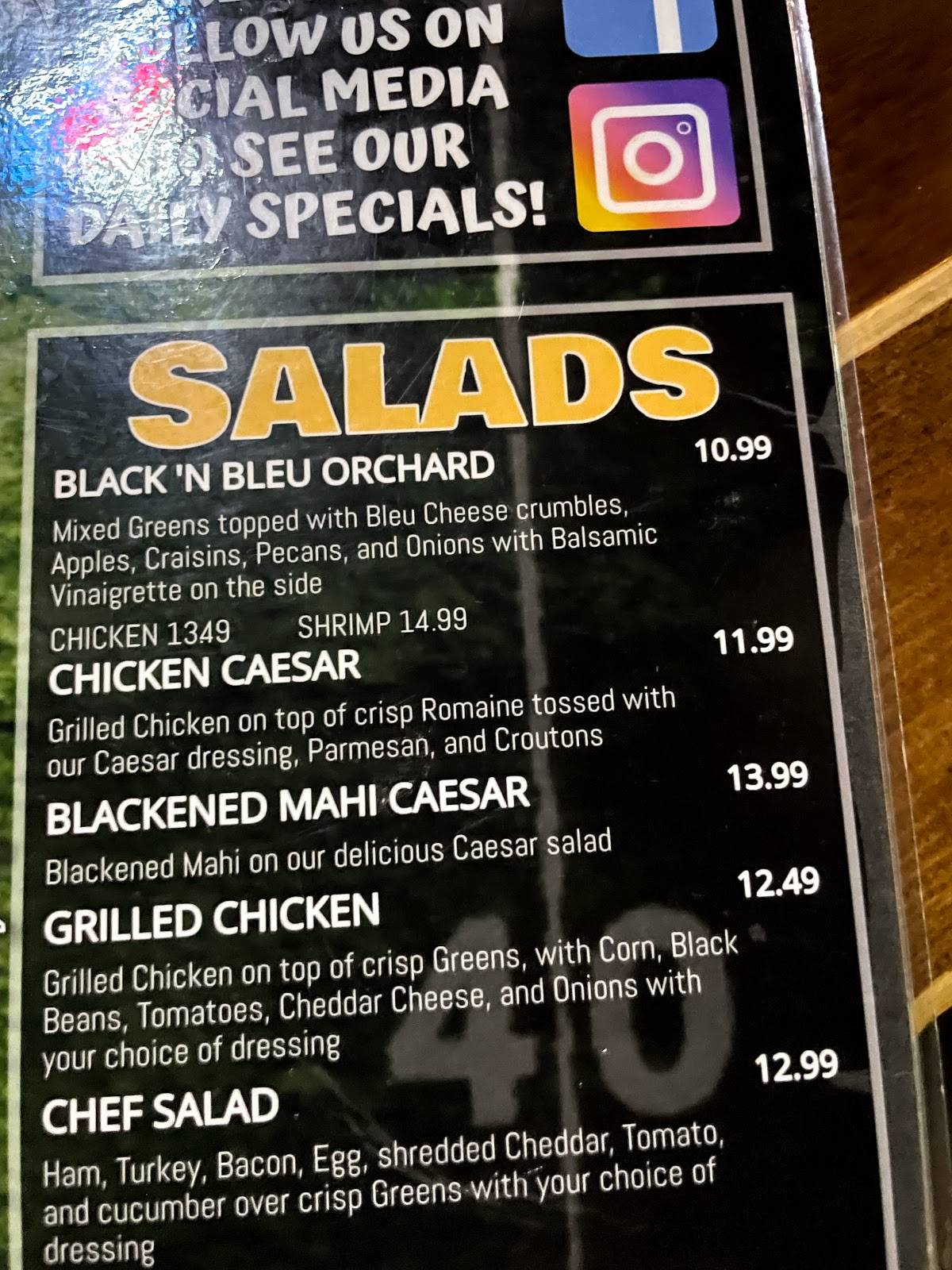Menu at Lollygaggers pub & bar, Crystal River