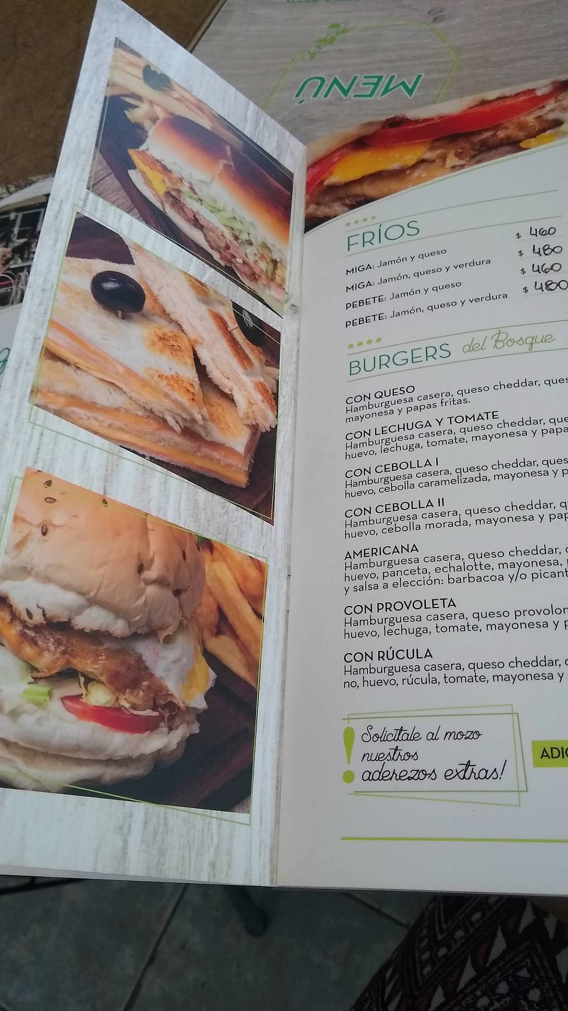 Carta del restaurante Lomitos El Bosque, Córdoba, Av del Dante 841