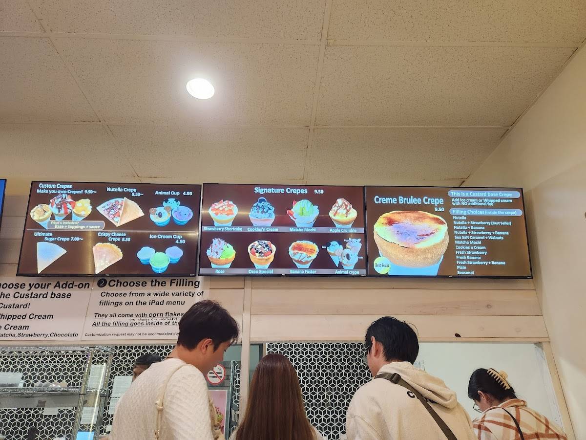Menu at Millet Crepe - Little Tokyo restaurant, Los Angeles
