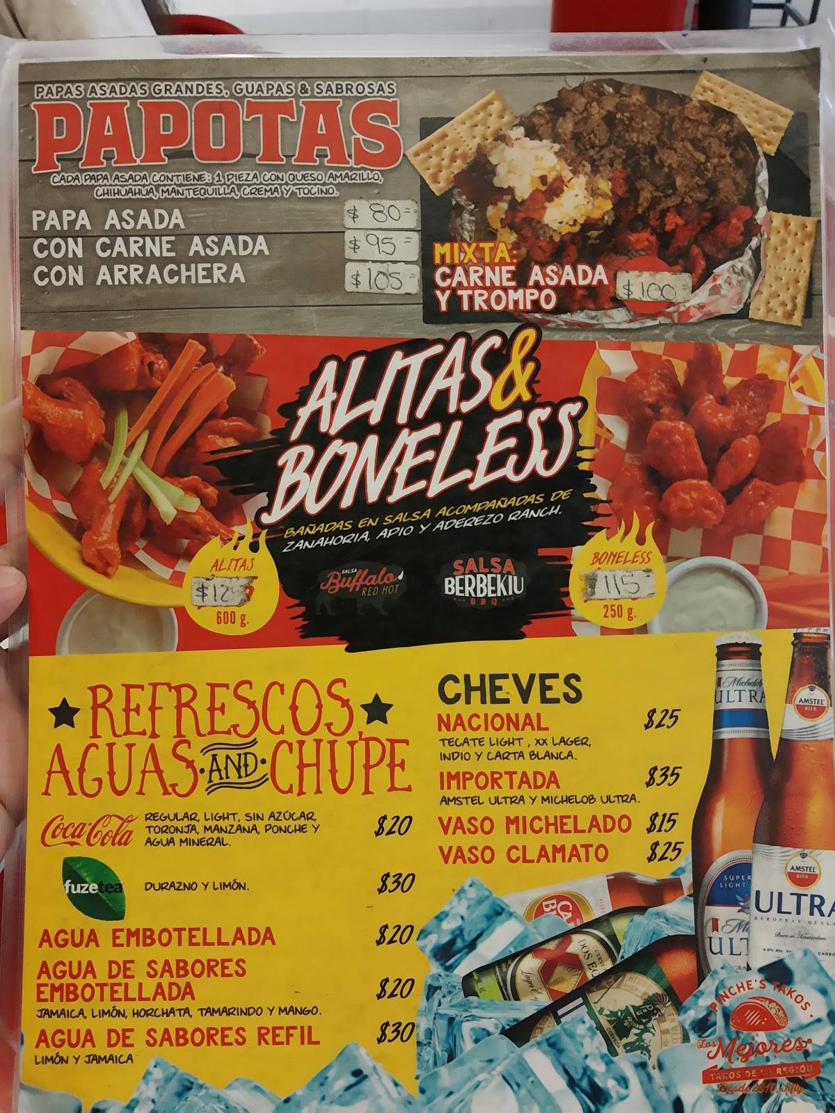 Carta del restaurante Los Pinche's Pollos & Takos., Monterrey
