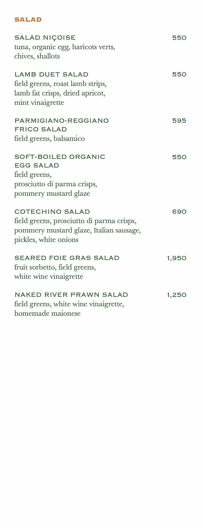 Menu at Lusso by Margarita Forés - Greenbelt 5 cafe, Makati, Legazpi Street