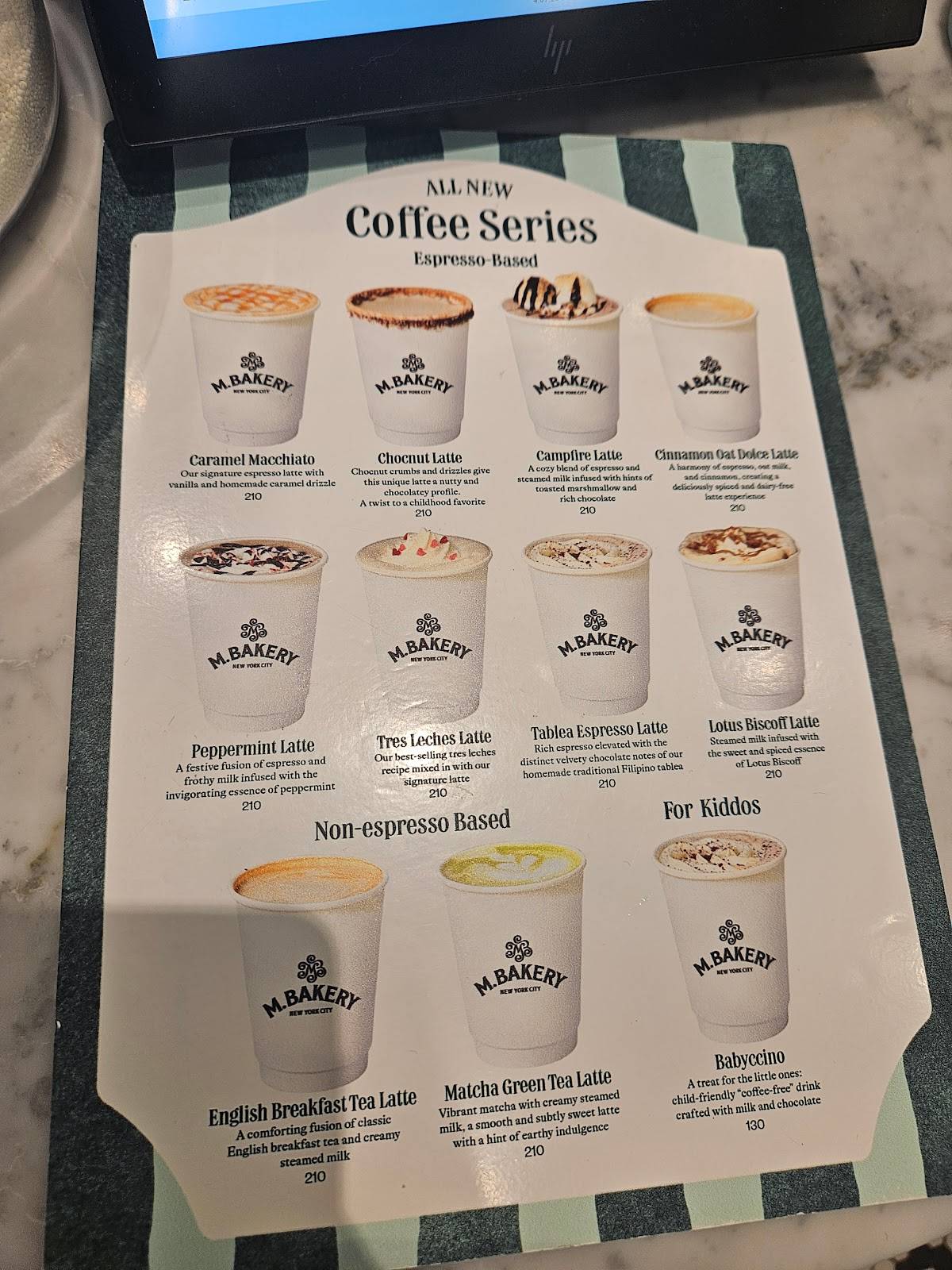 Menu at M Bakery, Taguig, Lower Ground