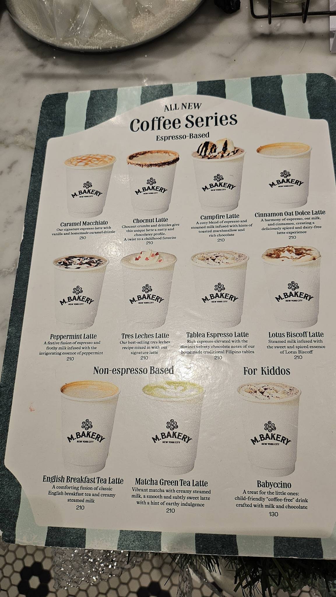 Menu at M Bakery, Taguig, Lower Ground