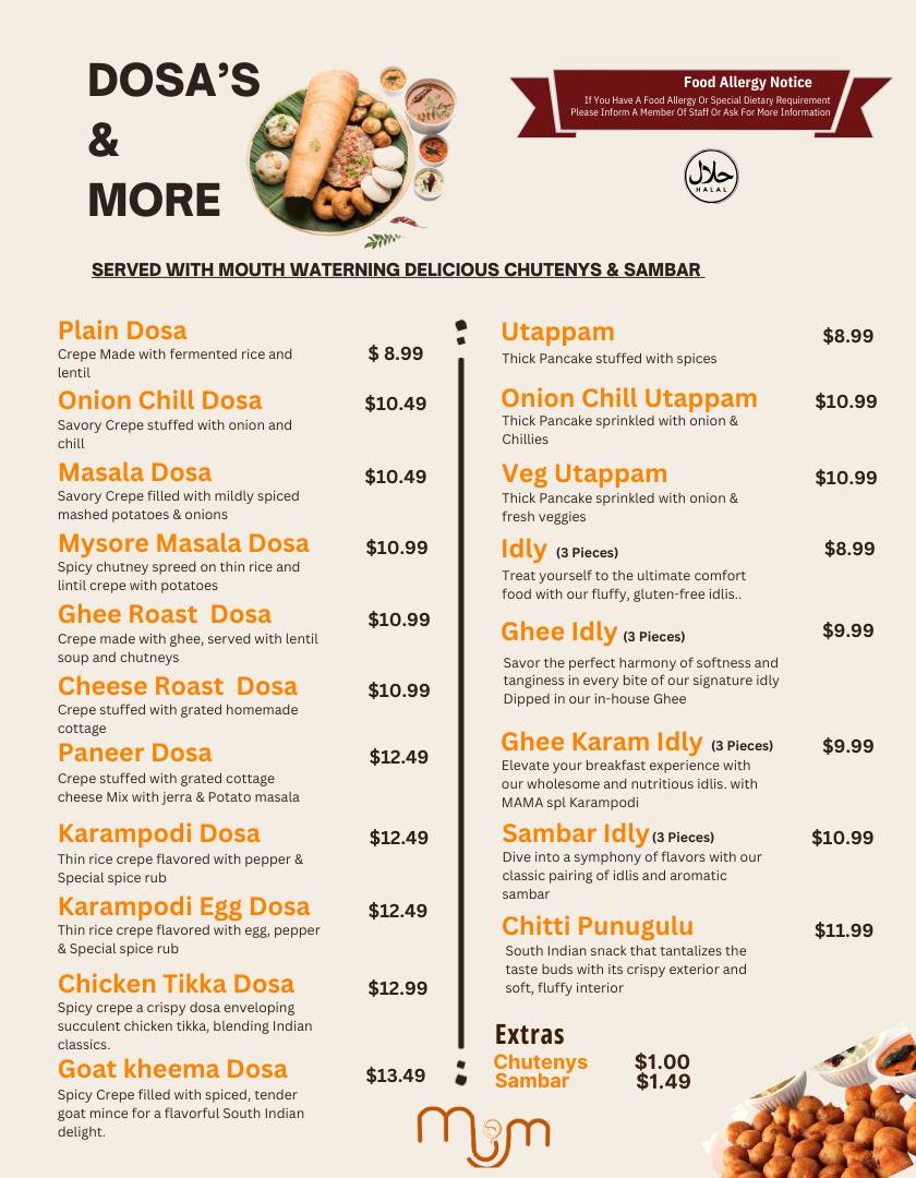 Menu at MAdness Of MAsala - Authentic Indian Cuisine restaurant, Trooper