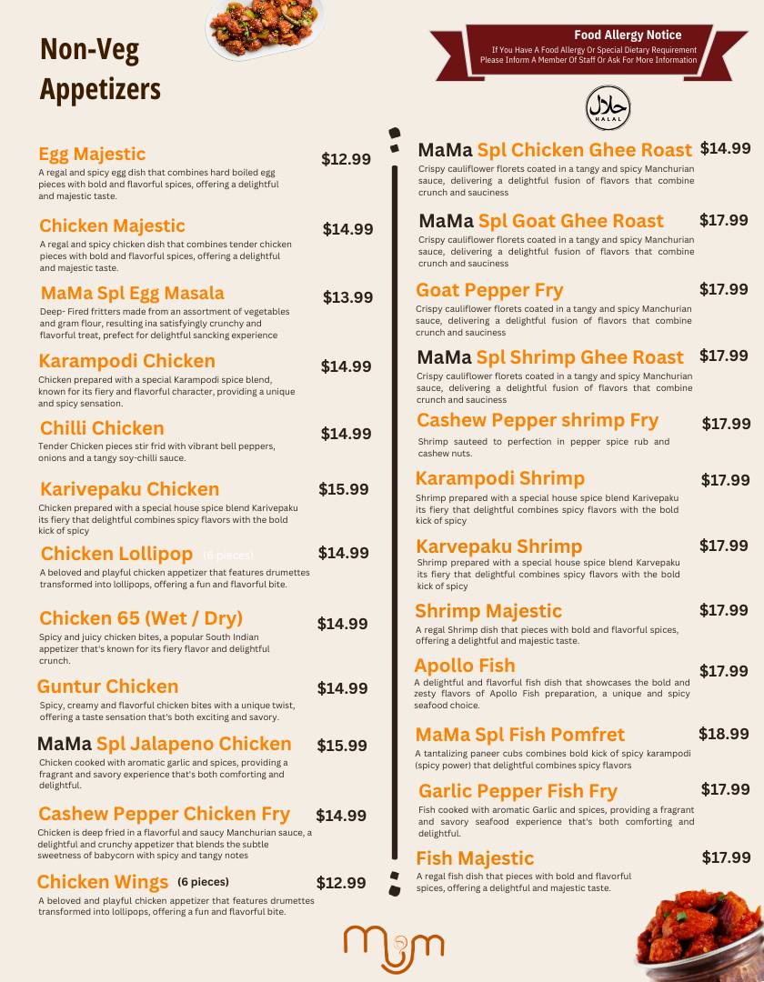 Menu at MAdness Of MAsala - Authentic Indian Cuisine restaurant, Trooper