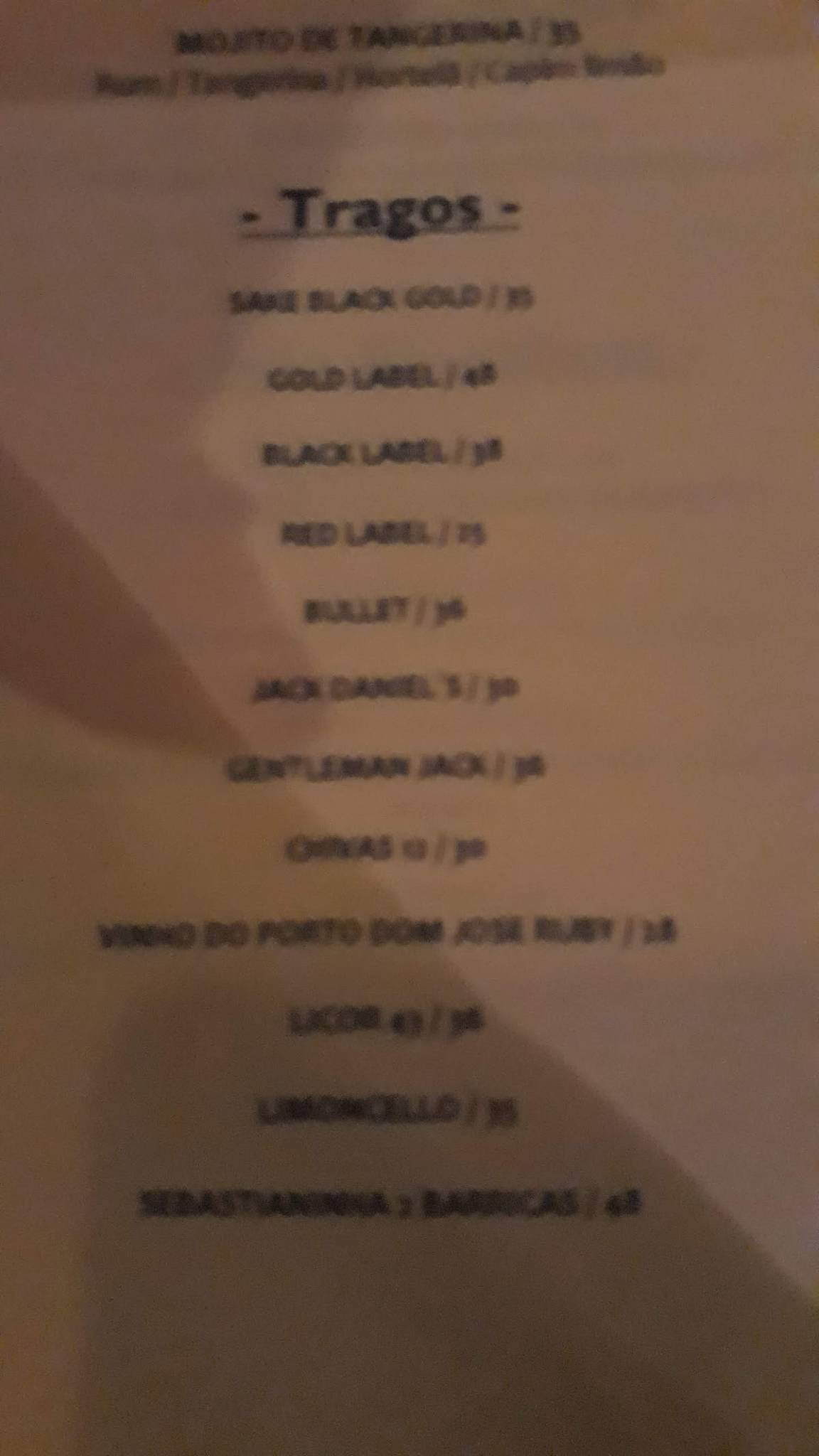 Menu at MESA por João Rangel restaurant, Ribeirão Preto