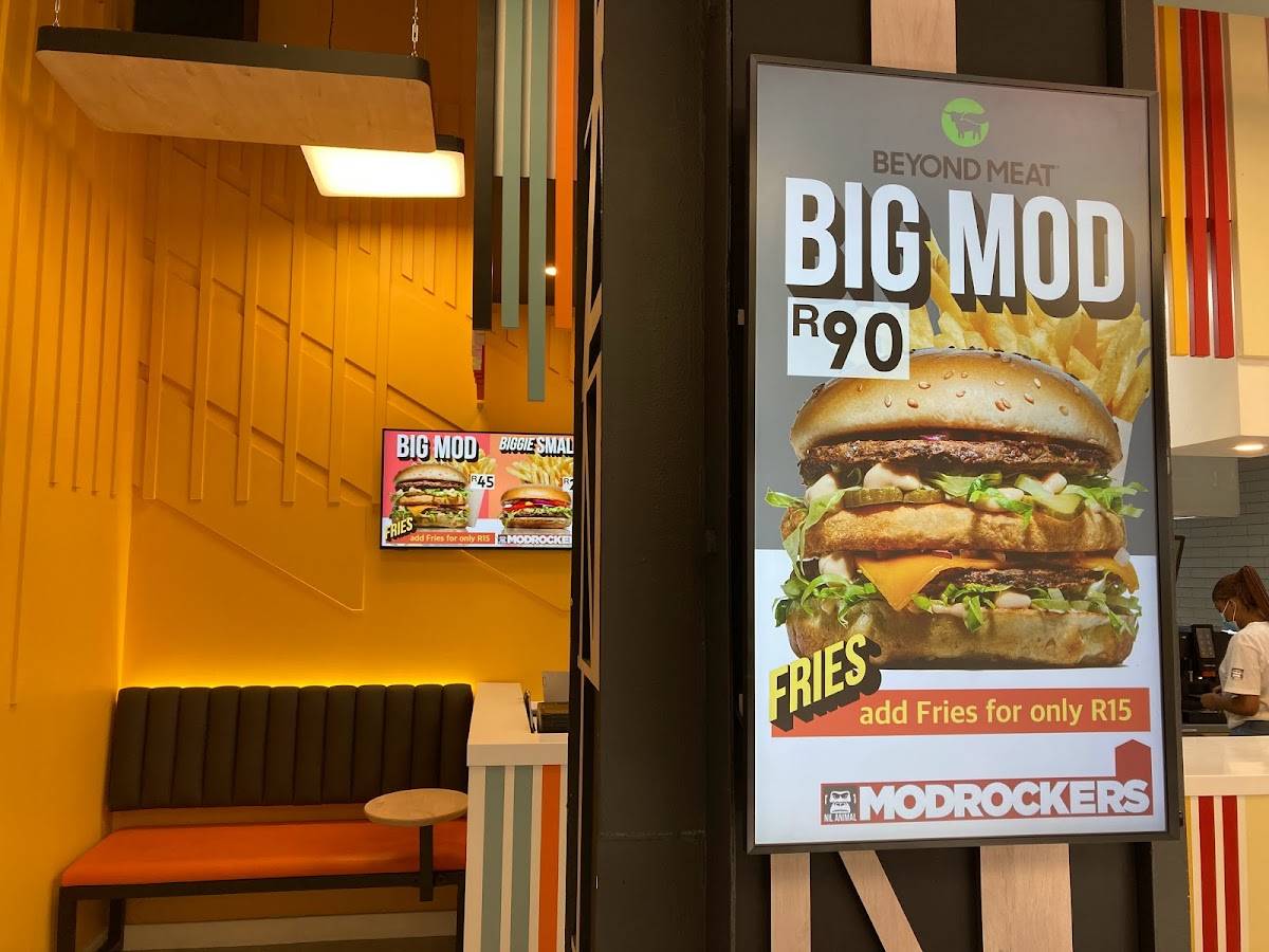 Menu at MOD restaurant, Johannesburg