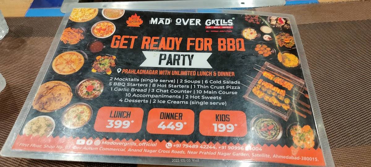 Menu at MOG Mad Over Grill Prahladnagar, Ahmedabad