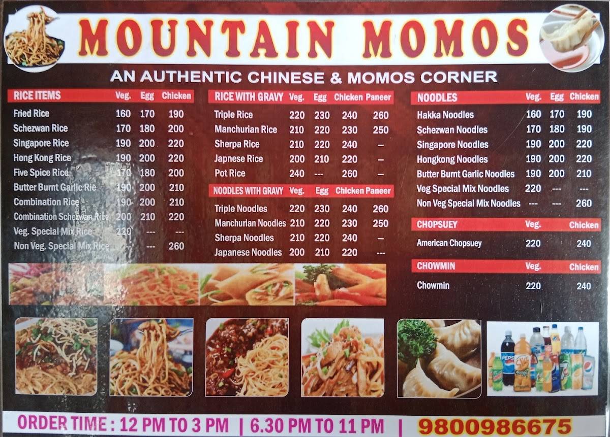Menu at MOUNTAIN MOMOS, Thane
