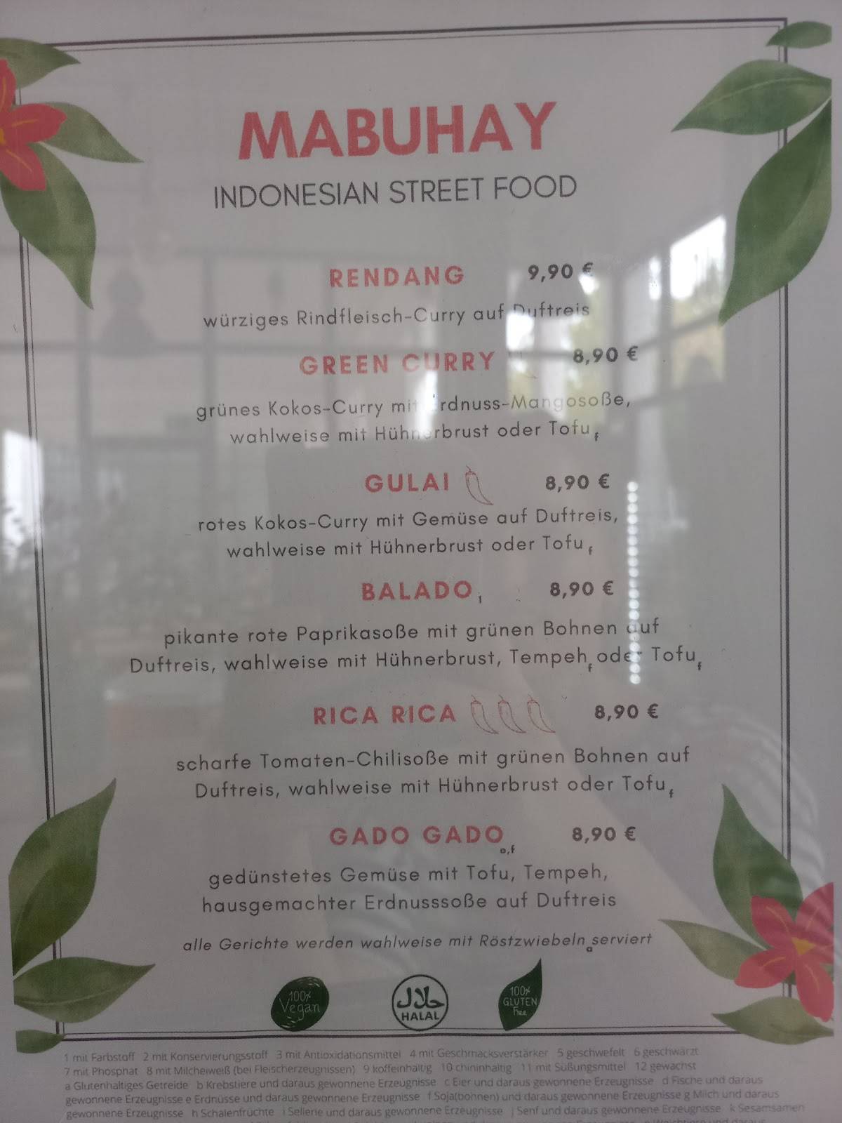 Speisekarte von Mabuhay restaurant, Karlsruhe