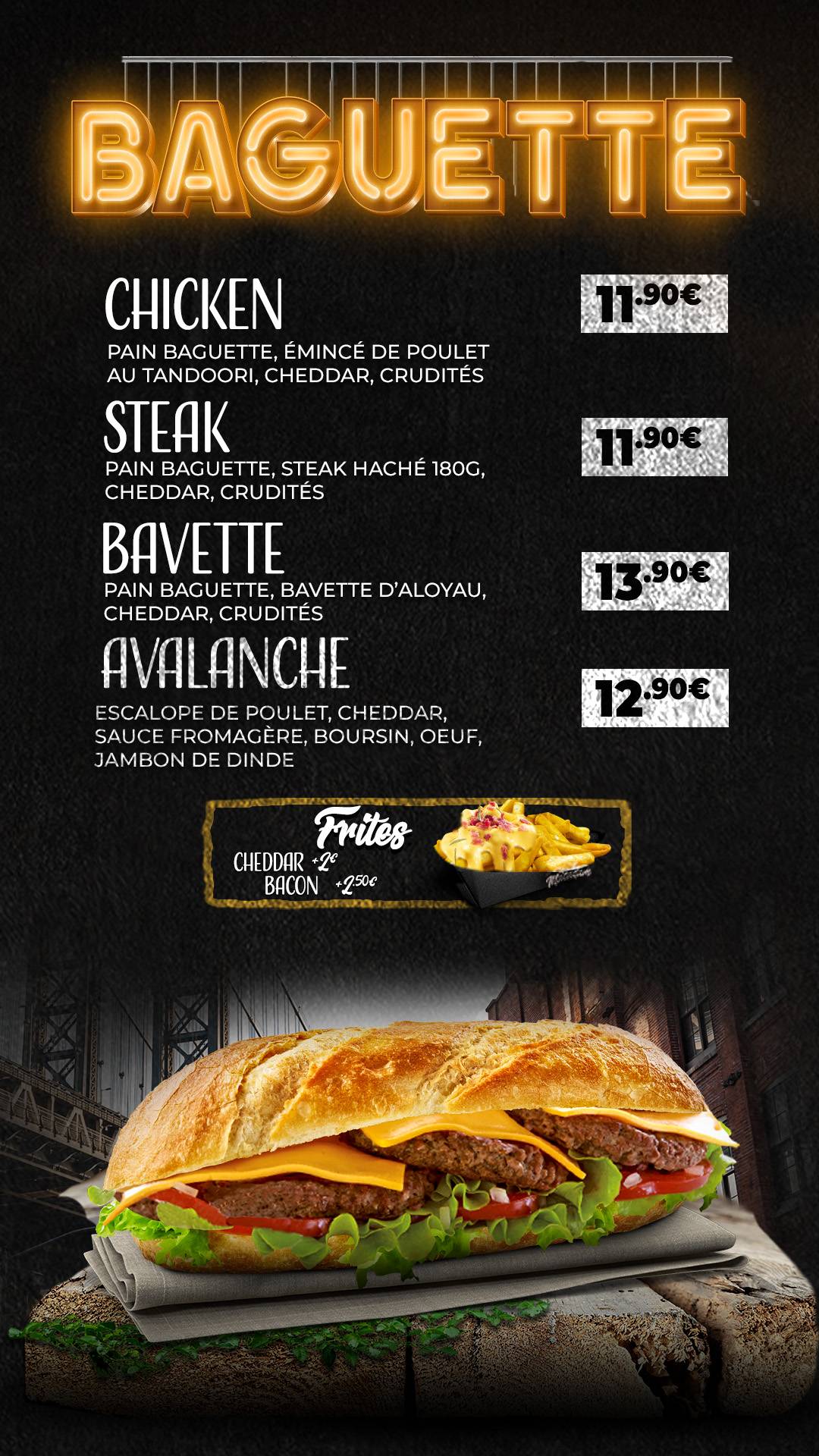 Menu au Macadam Restaurant, Rosny-sous-Bois