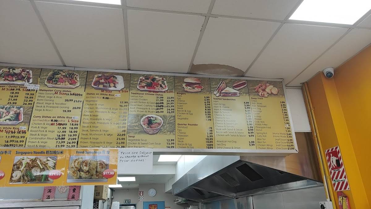 Menu at Magic Chef Takeaway fast food, Auckland