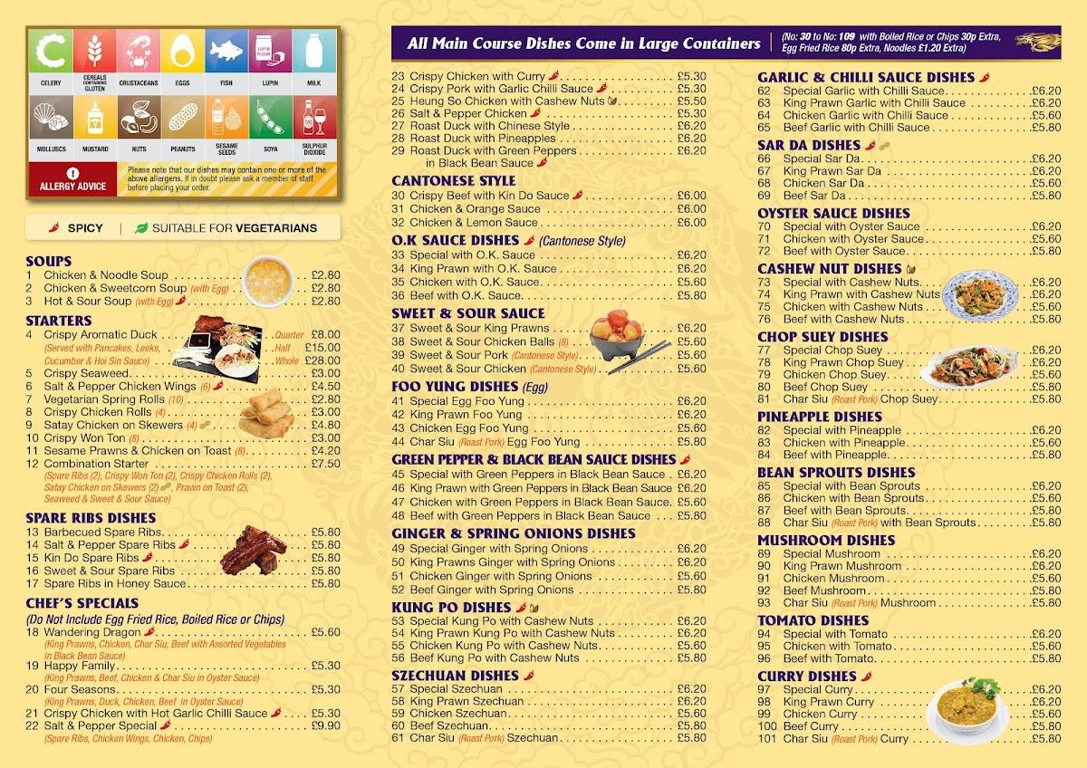 Menu at Good Friend Chinese Takeaway fast food, Buckley