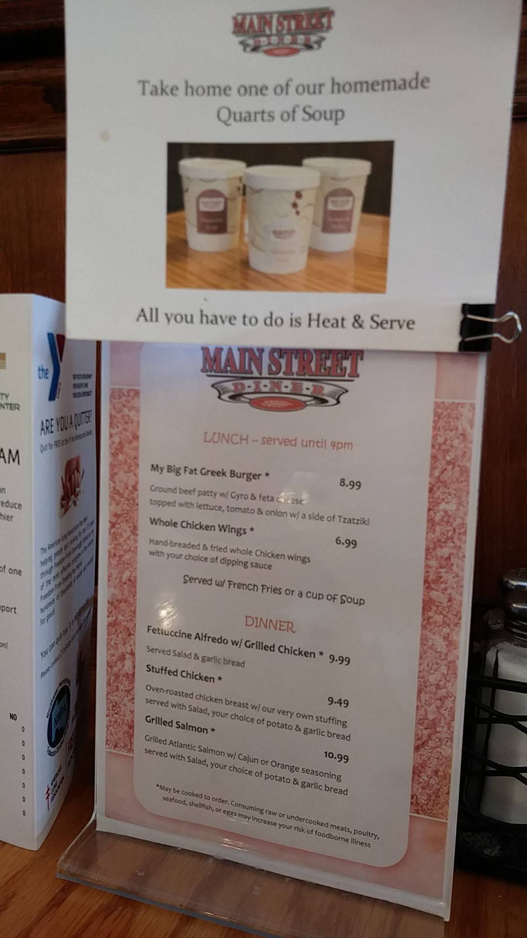 Menu at Main Street Diner restaurant, Grove City