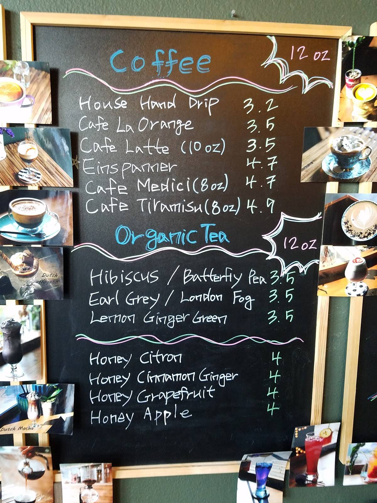 Menu at Makario Coffee Roasters cafe, Everett