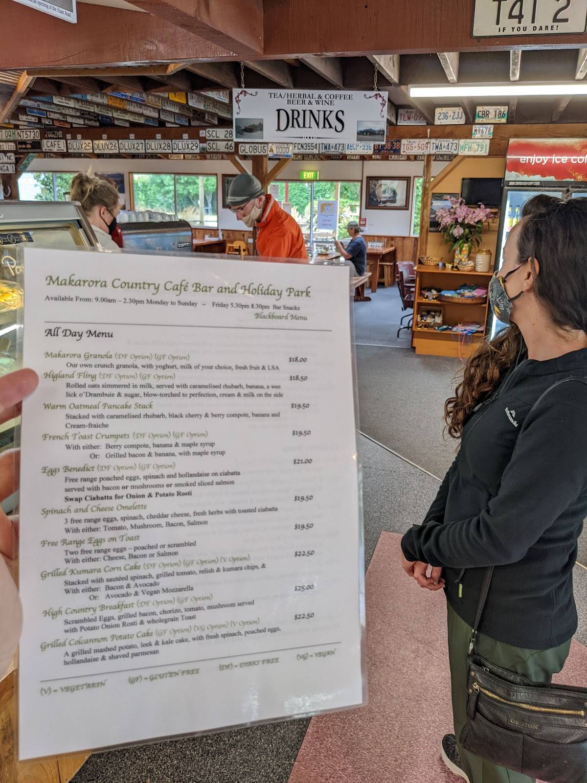 Menu at Makarora Country Cafe & Camp, Makarora, Makarora-Lake Hawea Rd