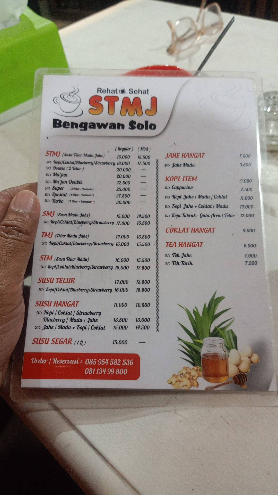 Carta del café STMJ Bengawan Solo, Malang, Jl. Tumenggung Suryo No.35